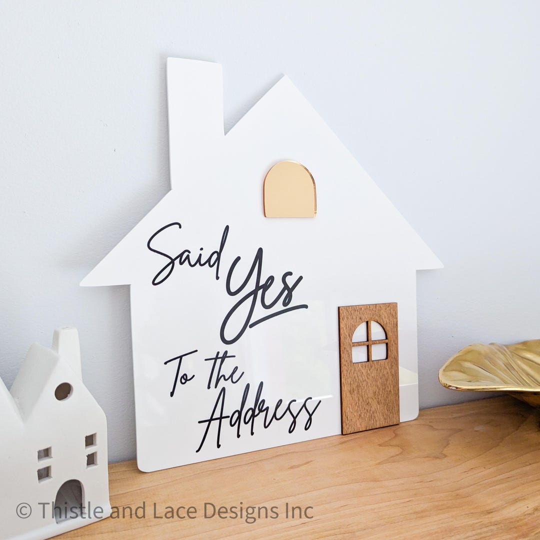 CLEARANCE Said Yes to the Address Sign, Customizable Real Estate Sold ...
