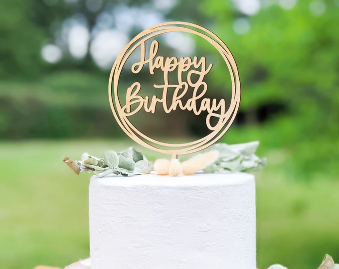 Happy Birthday Cake Topper, Birthday Decorations, Cake Topper Birthday ...