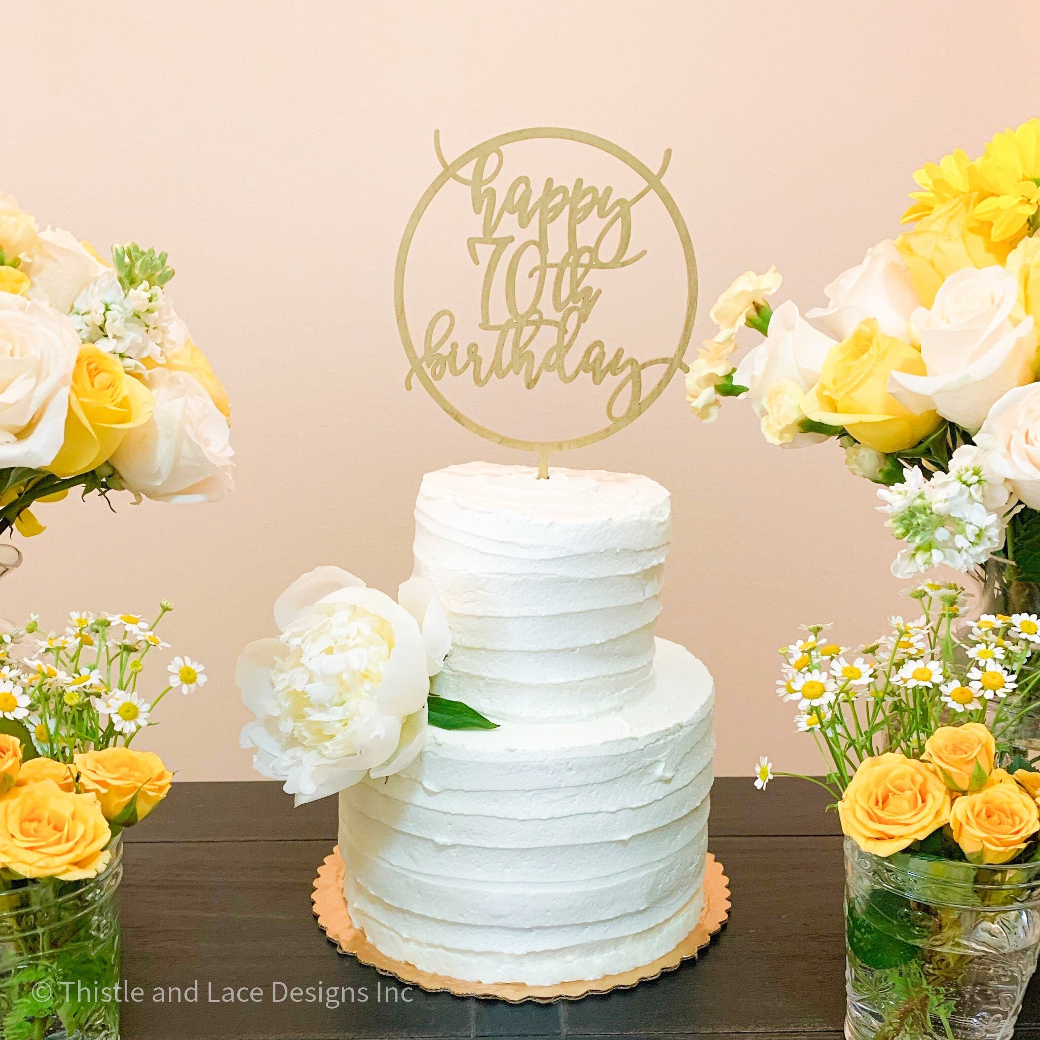 Custom Birthday Cake Topper 70th Birthday Cake Topper 70th - Etsy