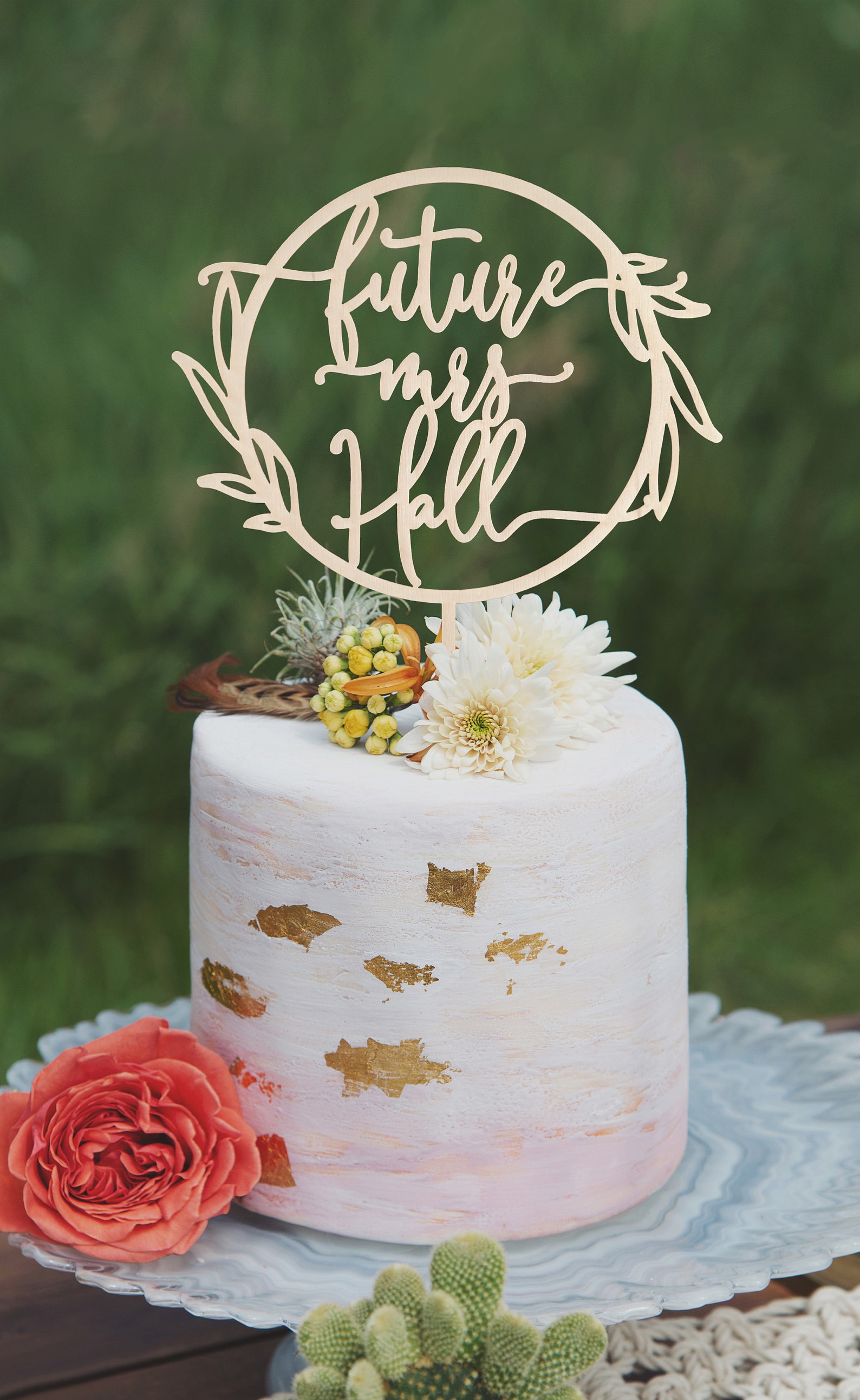 Future Mrs Cake Topper Bridal Shower Cake Topper Rustic - Etsy