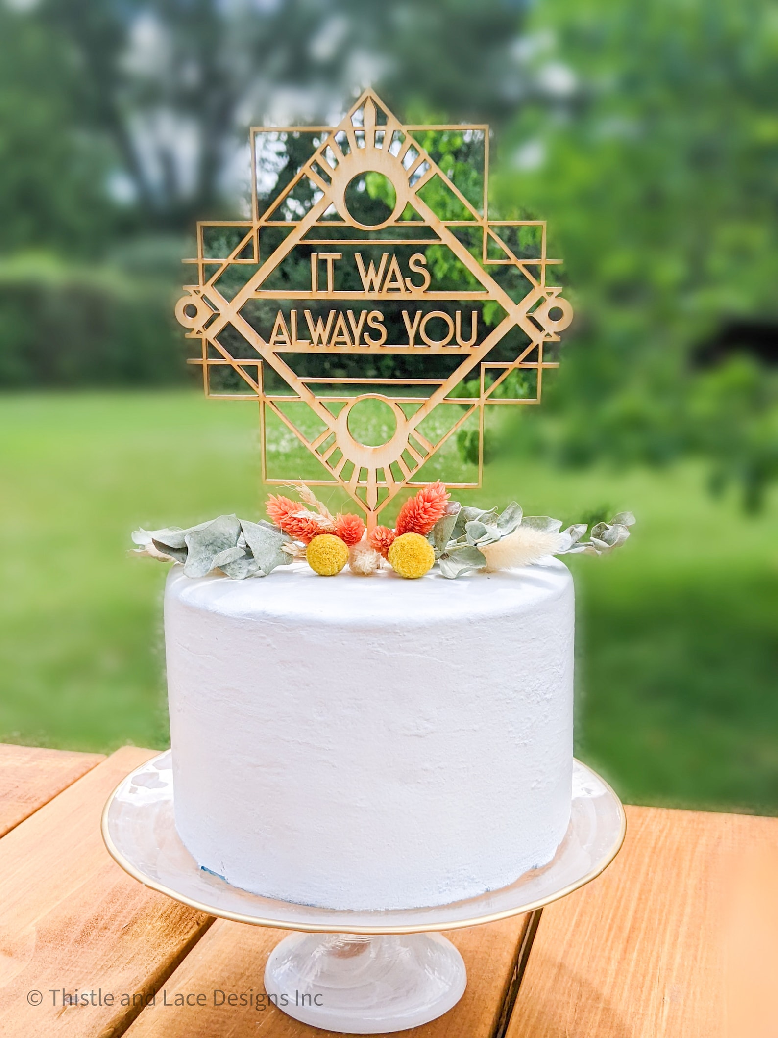It Was Always You Art Deco Cake Topper, Vintage Wedding Cake Topper ...