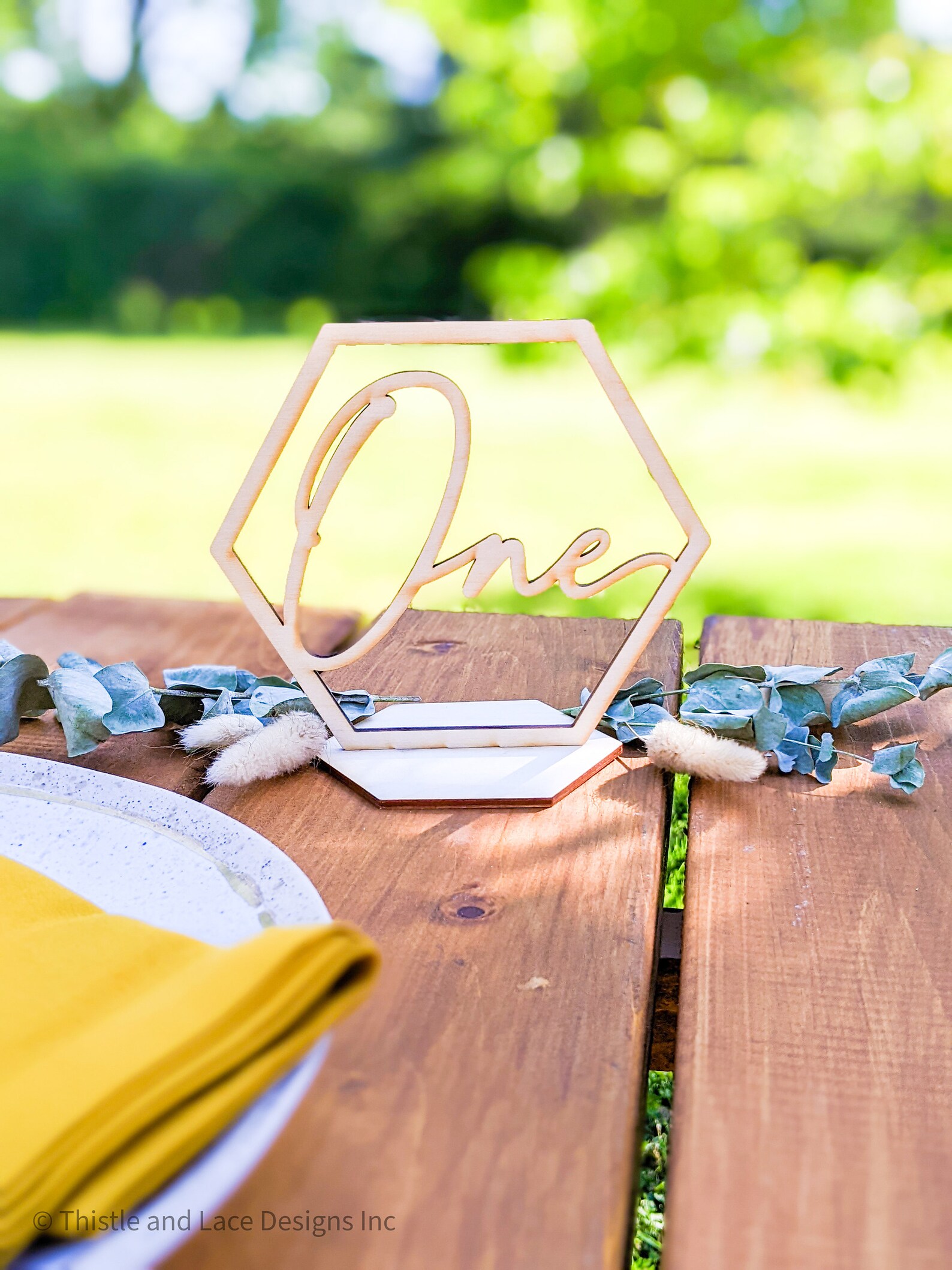 Hexagon Table Numbers Rustic Table Numbers Wedding Table - Etsy