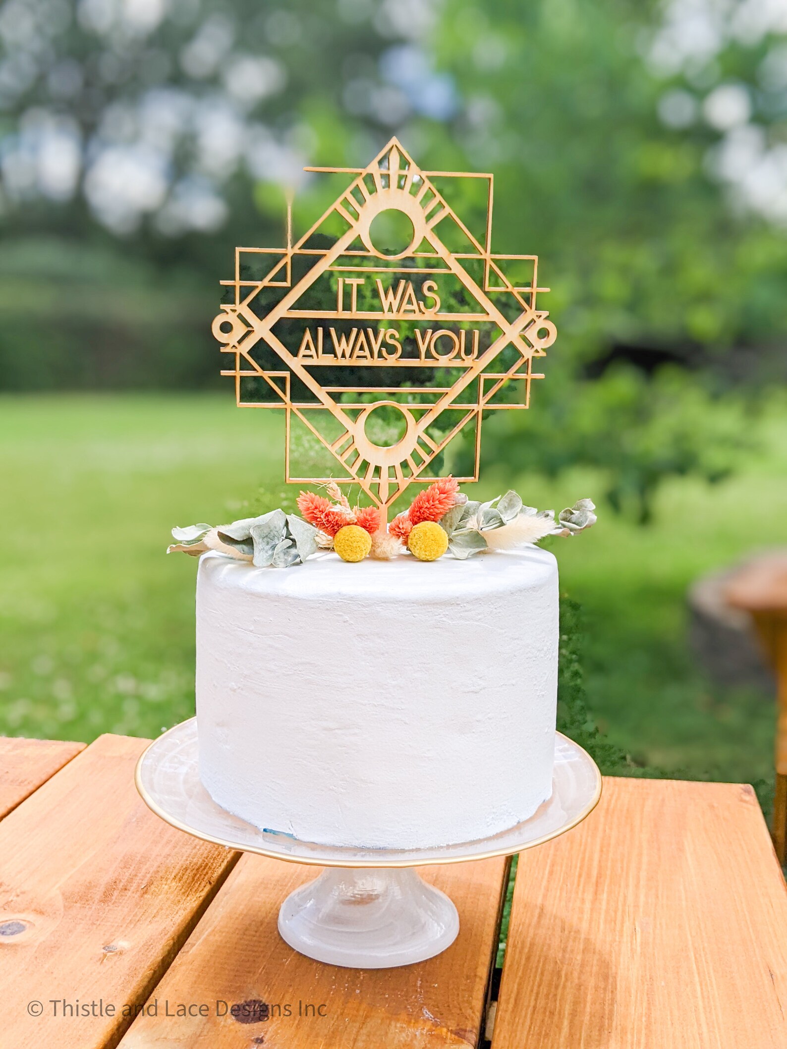 It Was Always You Art Deco Cake Topper, Vintage Wedding Cake Topper ...