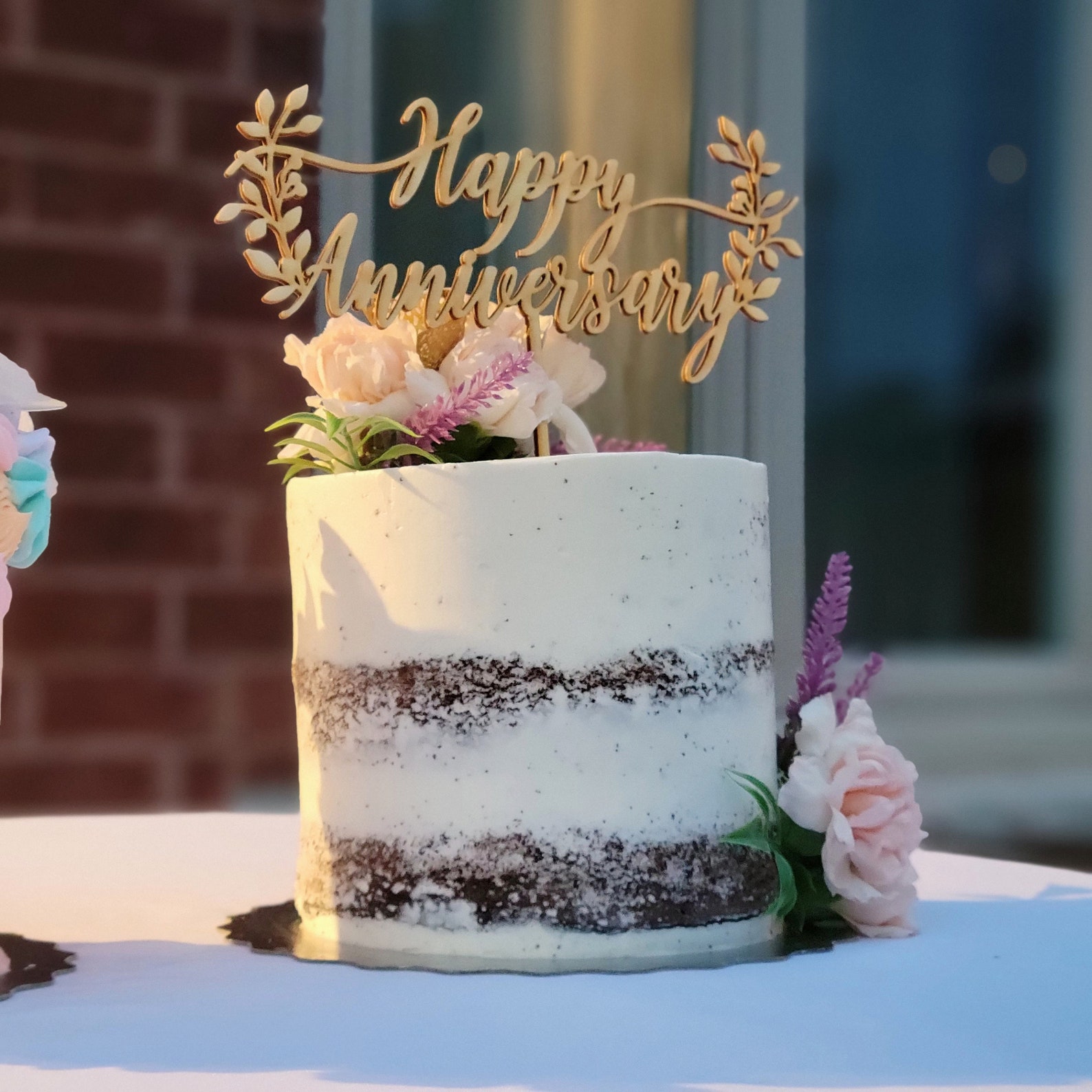 Happy Anniversary Cake Topper 50th Anniversary Cake Topper - Etsy