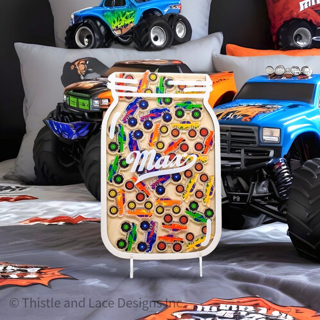 Monster Truck Reward Jar Tokens, Personalized Reward Jar, Reward System ...