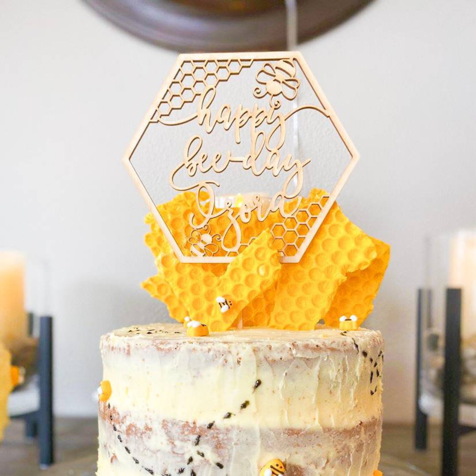 Bee Custom Cake Topper Bumble Bee Birthday Cake Topper Bee - Etsy