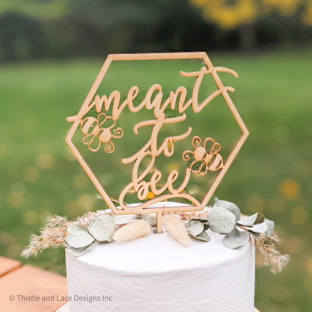 Meant to Bee Cake Topper Unique Wedding Cake Topper Bee - Etsy