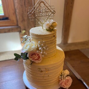 Custom Art Deco Cake Topper Vintage Wedding Cake Topper | Etsy