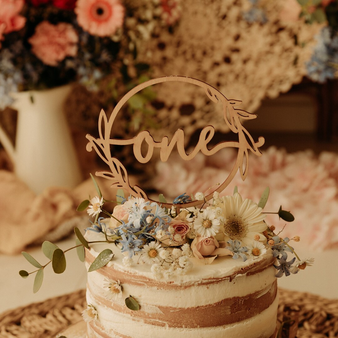 1st Birthday Cake Topper, One Year Cake Topper, First Birthday Cake ...