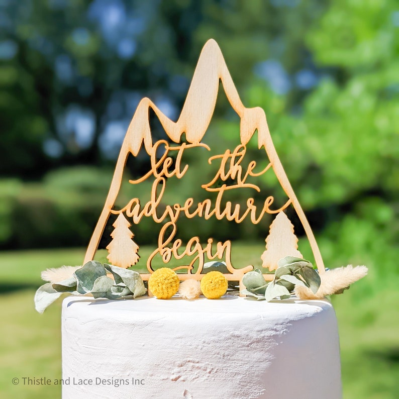 Let the Adventure Begin Cake Topper Woodland Baby Shower Cake - Etsy