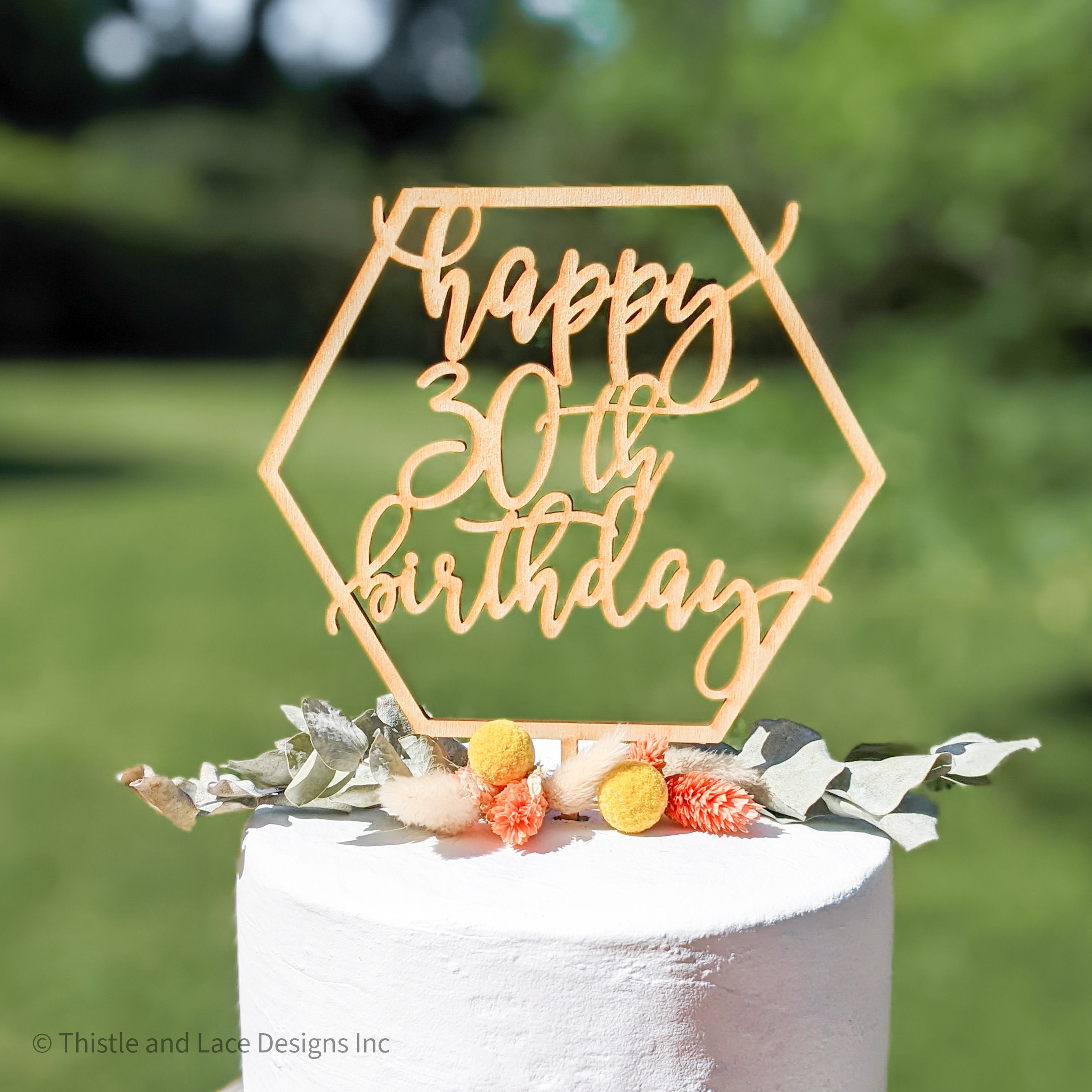 Custom Birthday Cake Topper 30th Birthday Cake Topper Thirty - Etsy