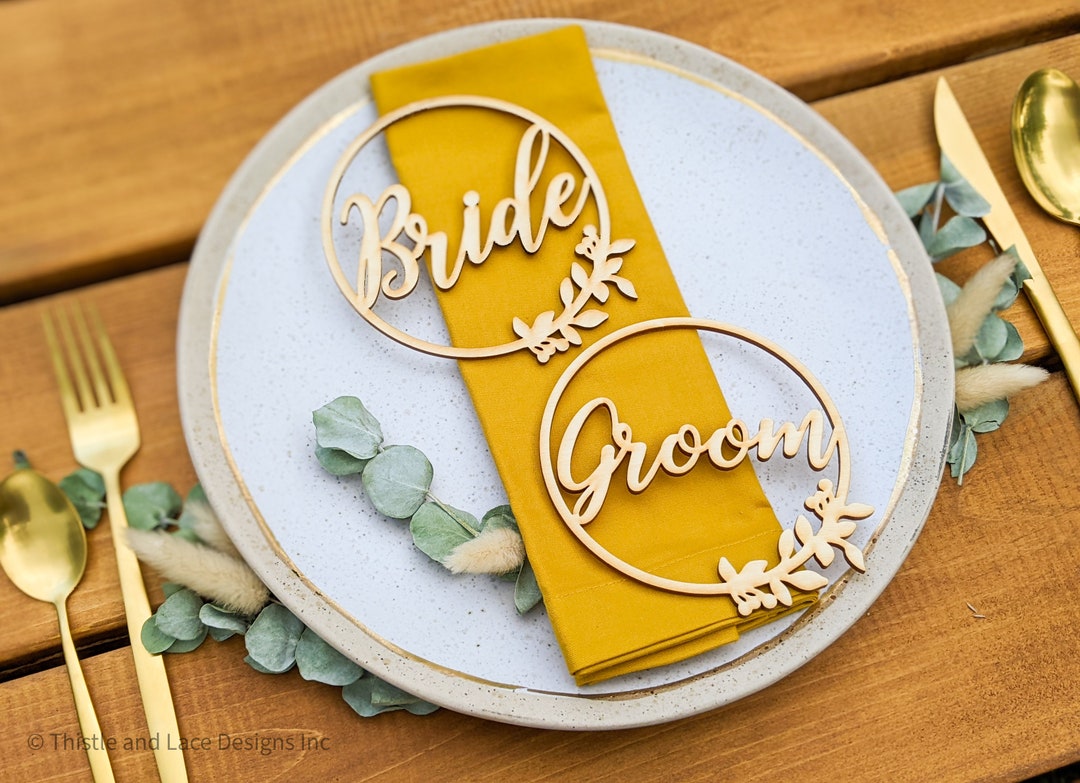 Rustic Place Cards, Wedding Place Names, Laser Cut Names, Wedding ...