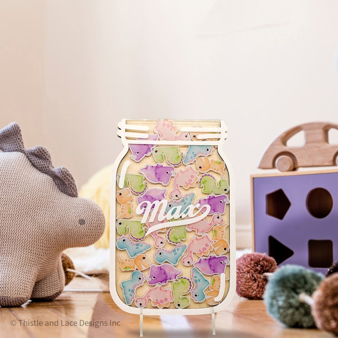 Dinosaur Themed Reward Jar Tokens, Personalized Reward Jars, Reward ...