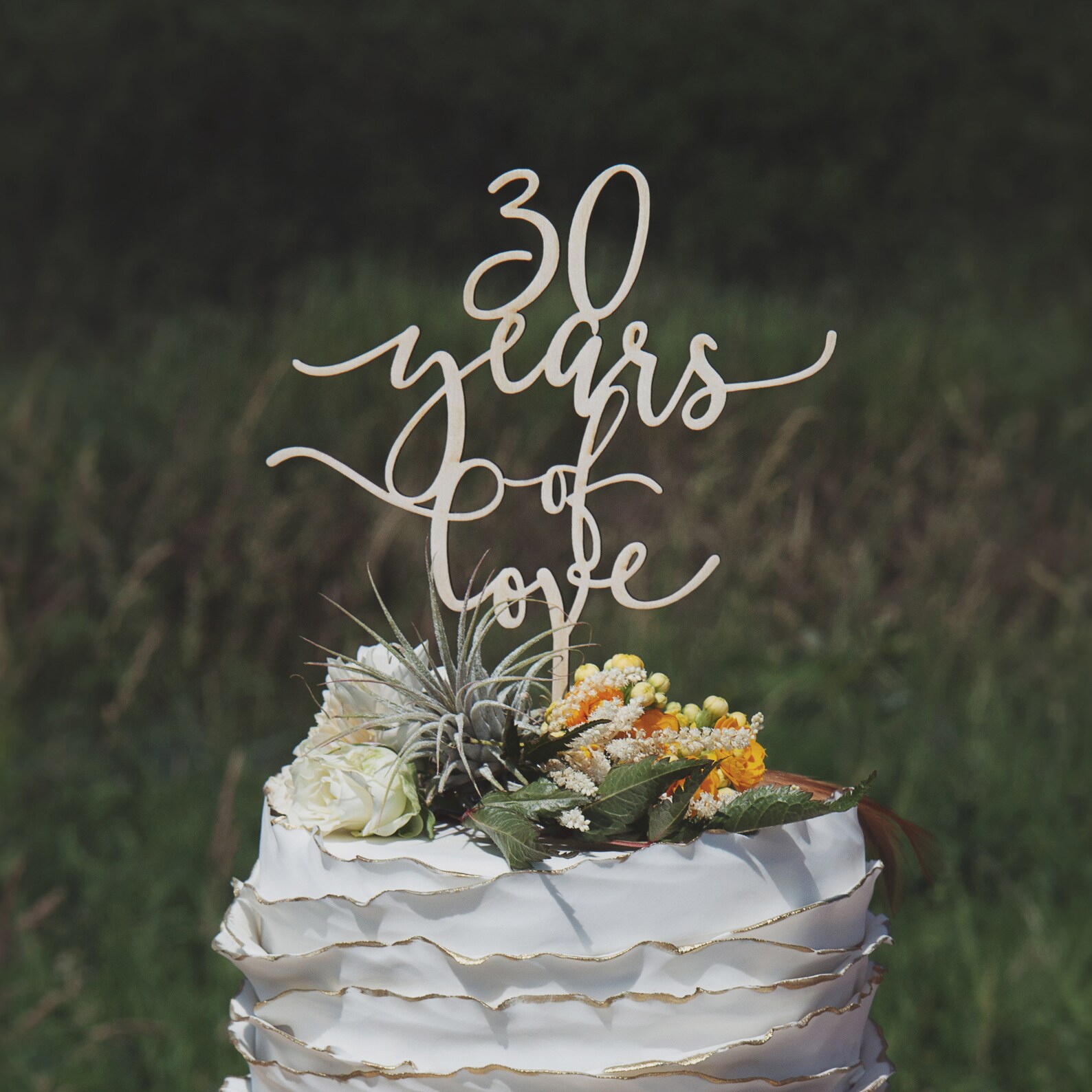 30th Anniversary Cake Topper 30 Years of Love 30th Wedding | Etsy