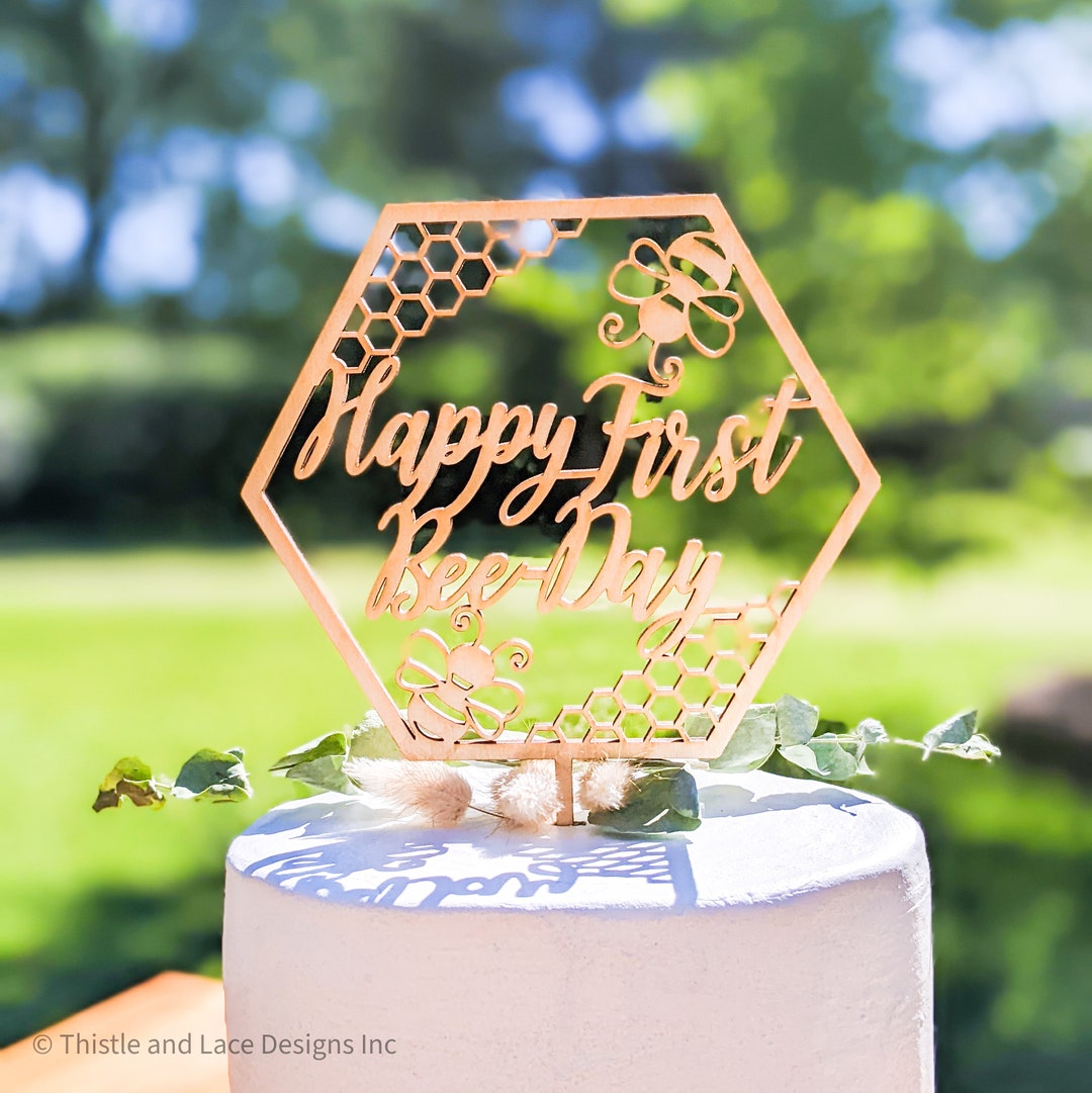 Bee Custom Cake Topper Bee Cake Topper Bumble Bee Birthday - Etsy