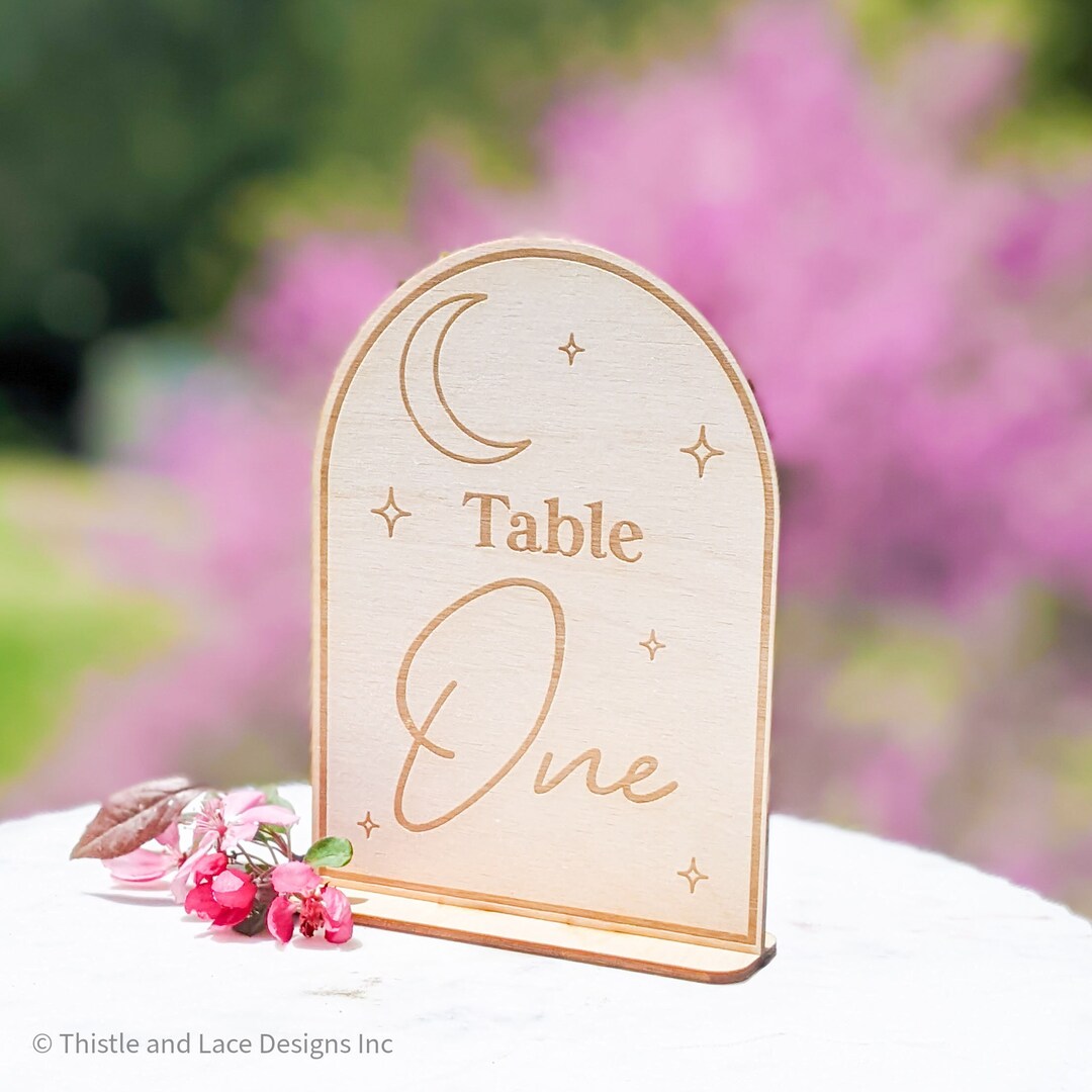 Acrylic Table Numbers, Celestial Table Numbers, Starry Night, Acrylic ...
