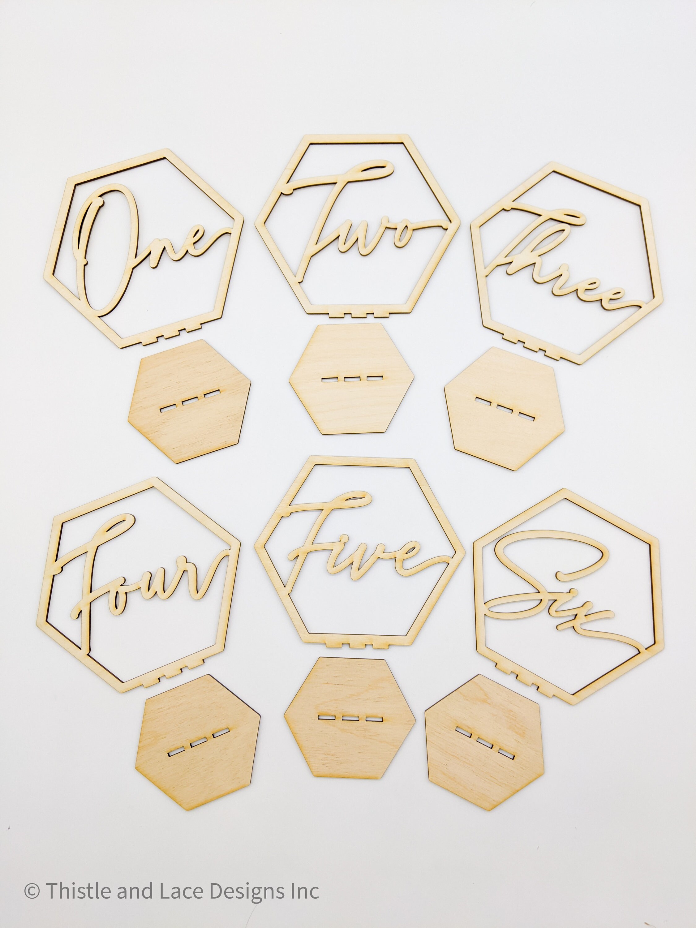 Hexagon Table Numbers Rustic Table Numbers Wedding Table | Etsy