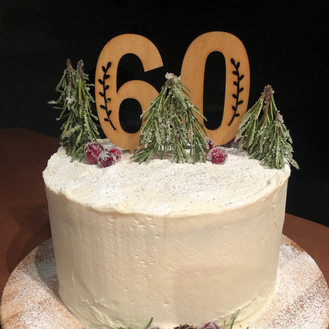 60th Birthday Cake Topper, Sixty Cake Topper, 60th Birthday Decorations ...
