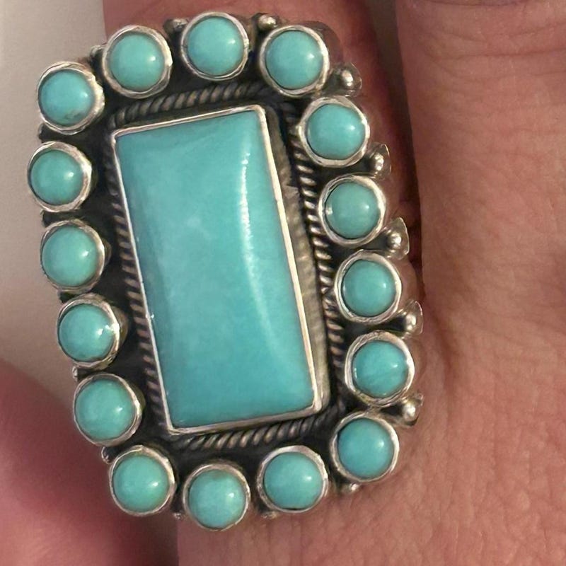 Large Turquoise Ring - Etsy
