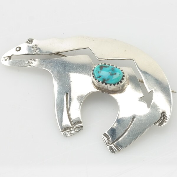 Turquoise Brooch - Etsy