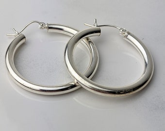 4 Inch Hoop Earrings | Etsy