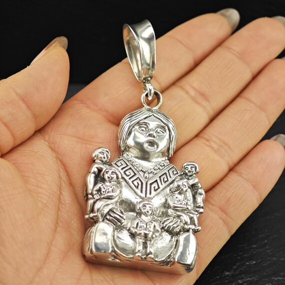 Native American Storyteller Fertility Pendant Sterlin… - Gem