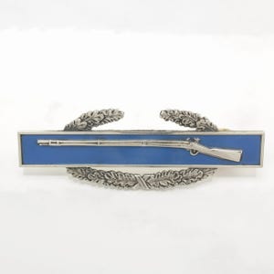 Blue Silver Brooch Wwii Infantryman US Army Badge Sterling - Etsy