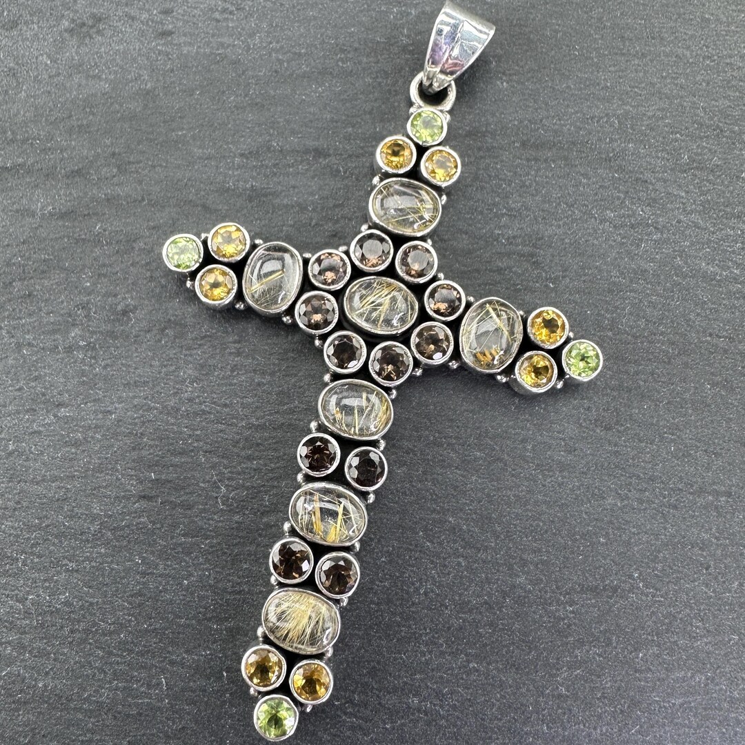 Vintage Nicky Butler Sterling Silver Cross Pendant - Etsy