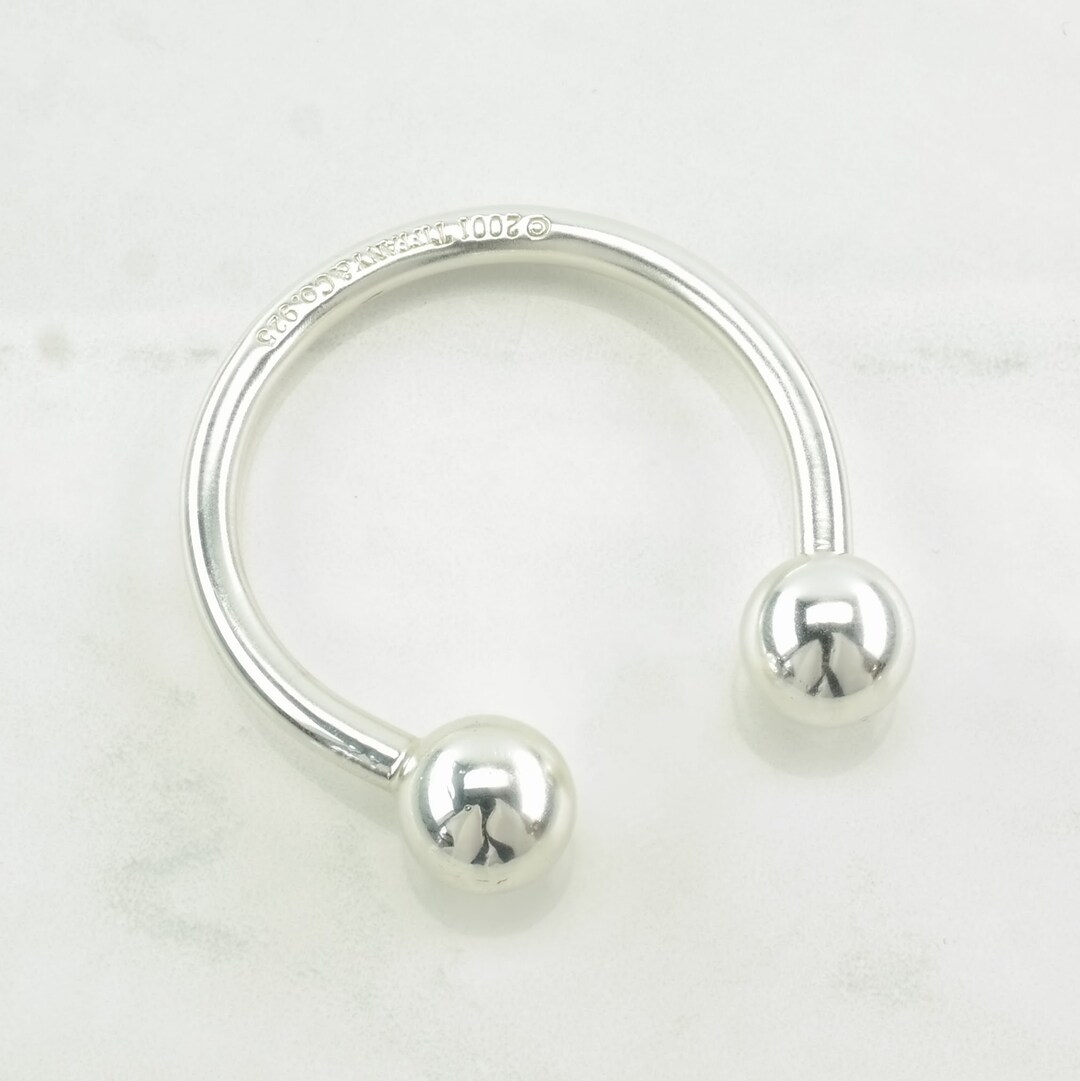 Vintage Large Tiffany Key Chain Sterling Silver Bullring - Etsy