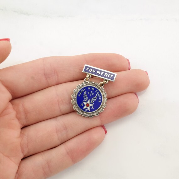 WWII Sterling Silver Brooch Army Air Forces (AWS) For… - Gem