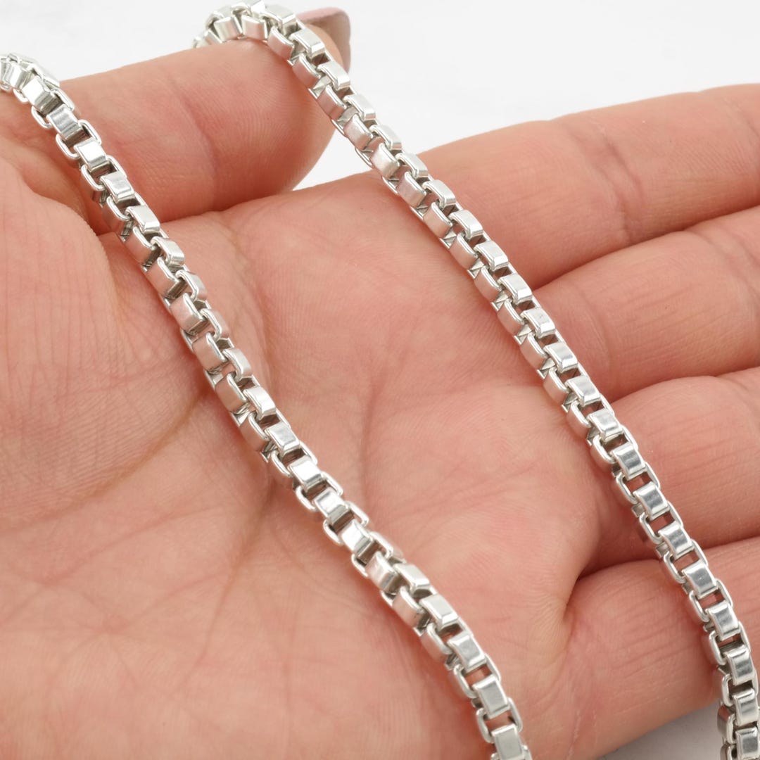 Vintage Tiffany & Co Venetian, Sterling Silver 16 Inch Box Chain ...
