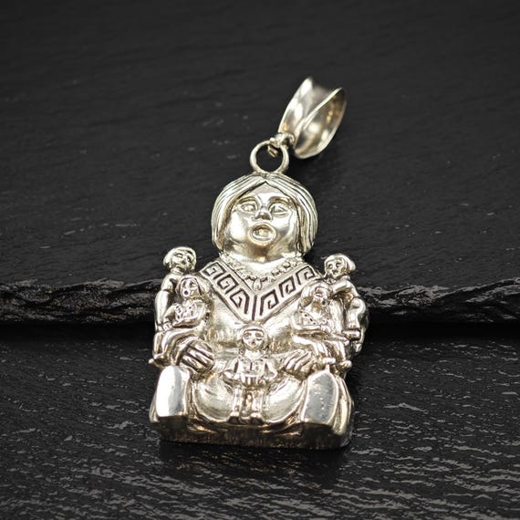 Native American Storyteller Fertility Pendant Sterlin… - Gem