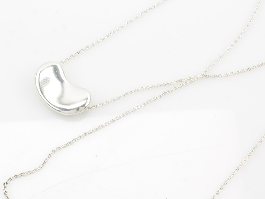 Vintage Tiffany & Co Sterling Silver Large Bean Necklace - Etsy