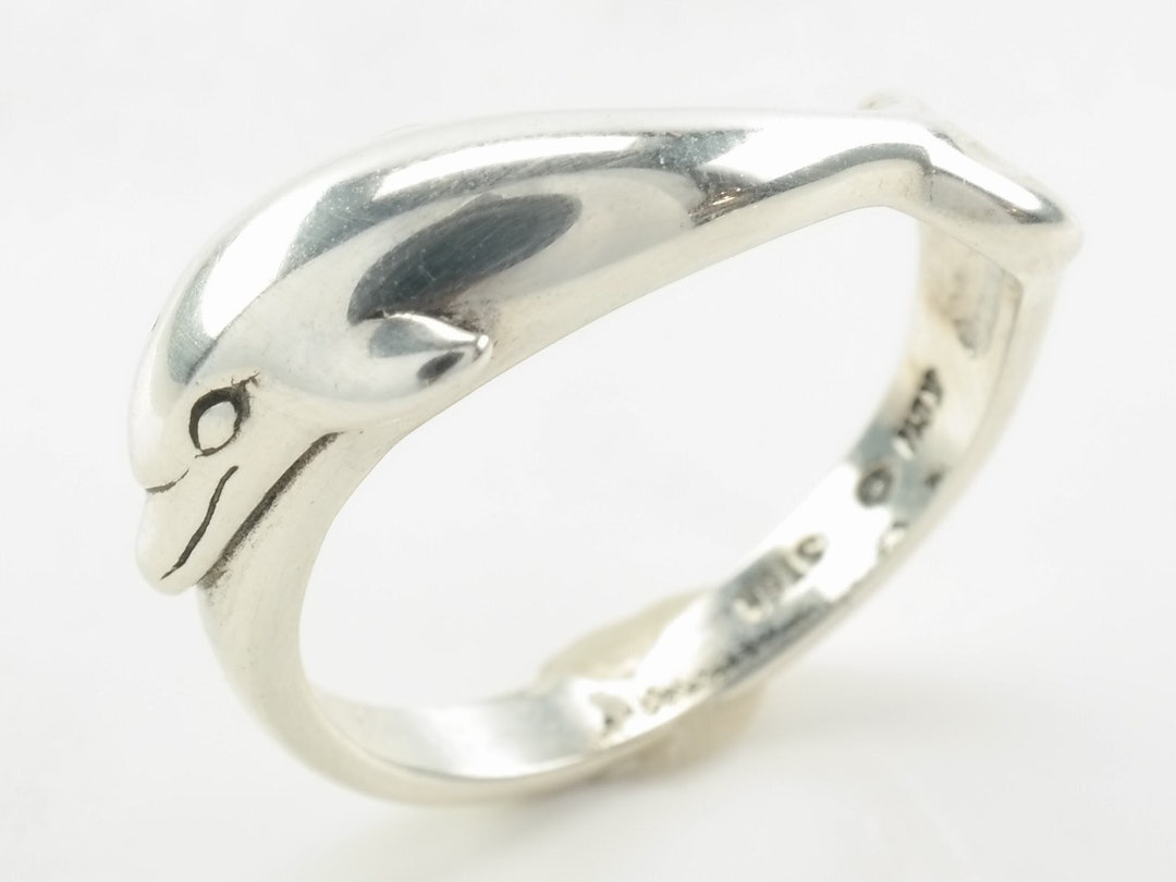 Vintage Kabana Ring Dolphin Sterling Silver Size 7 - Etsy