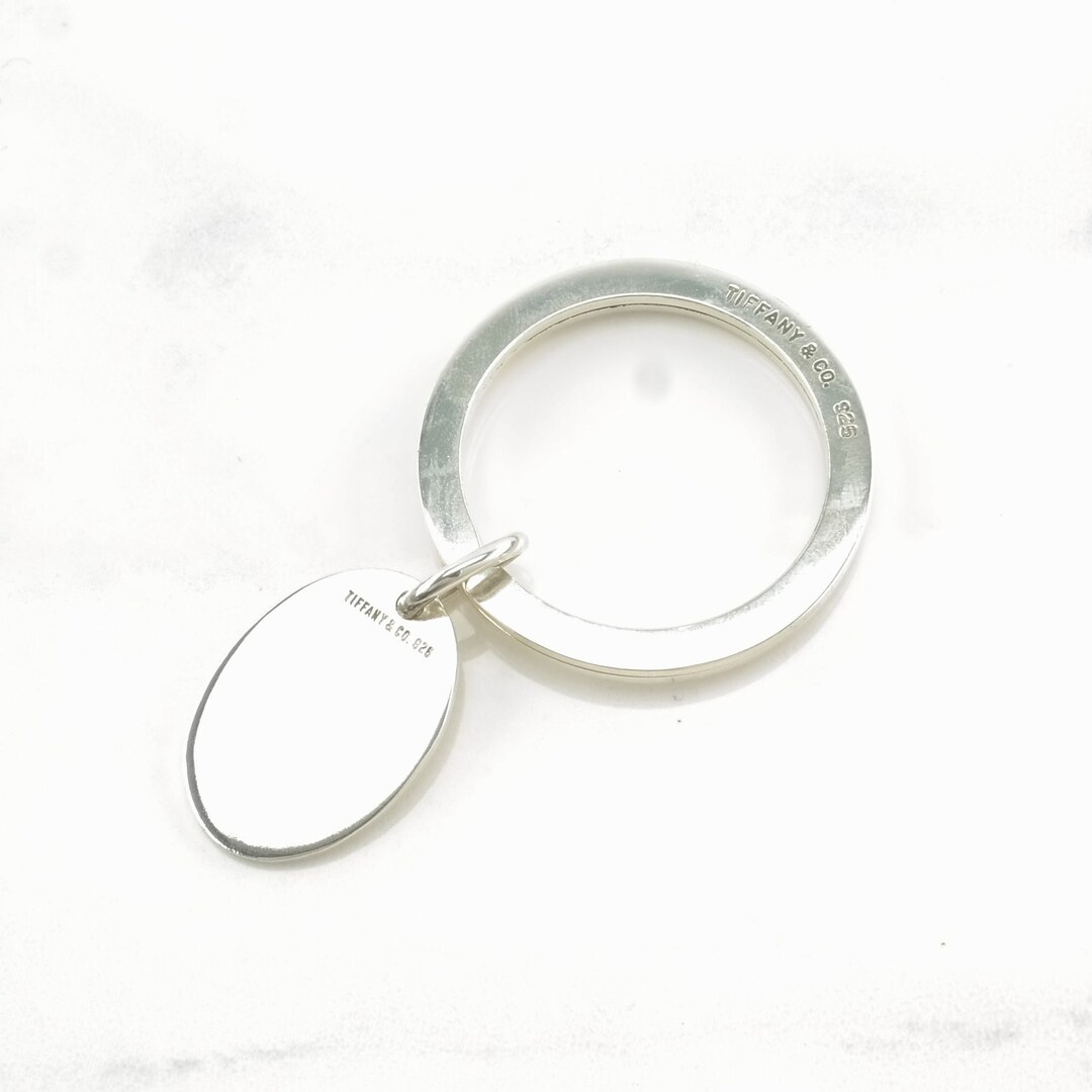 Vintage Tiffany & Co. Sterling Silver, Oval Tag Key Ring - Etsy