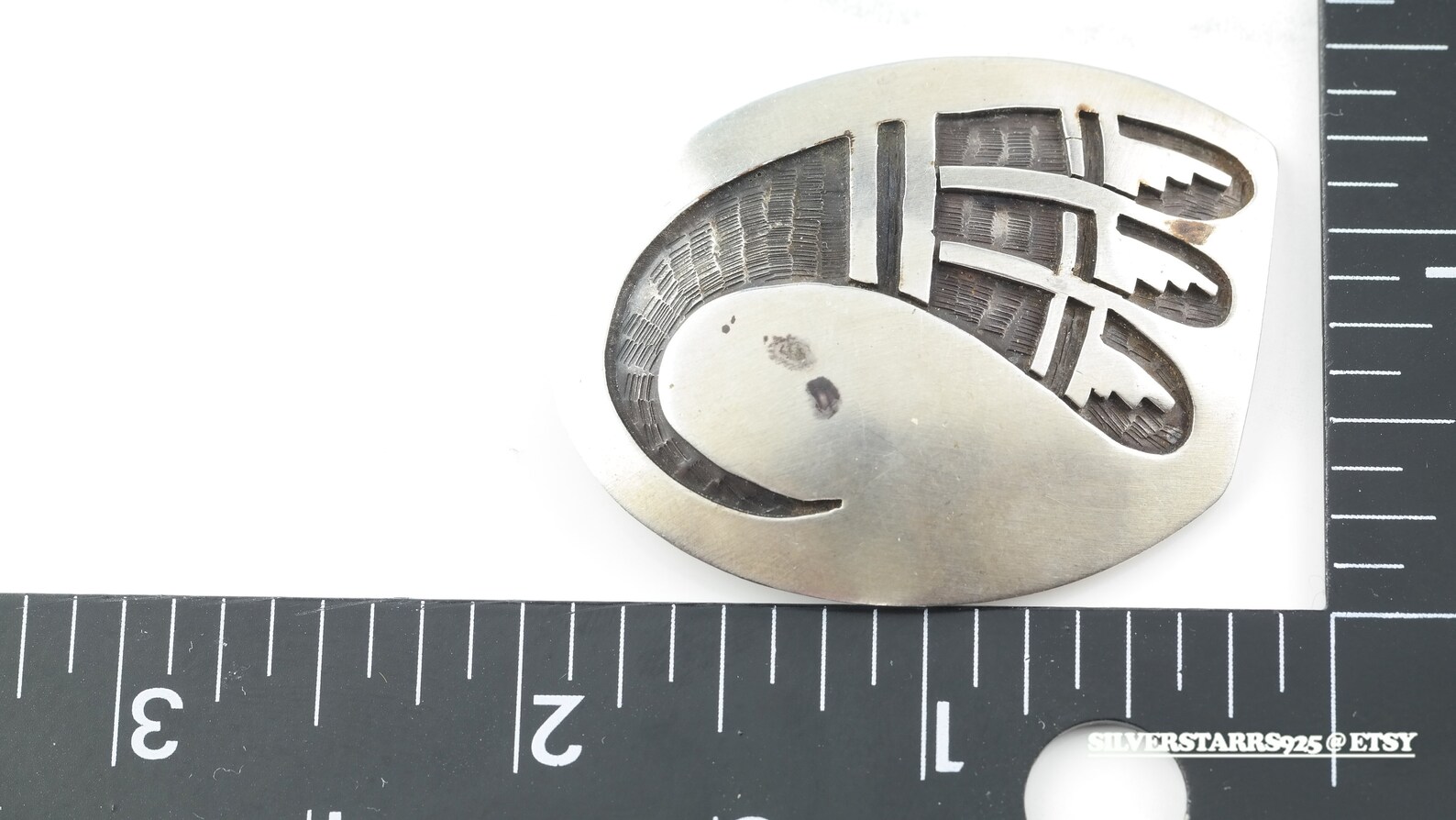 Vintage Hopi Overlay Sterling Silver Pendant - Etsy