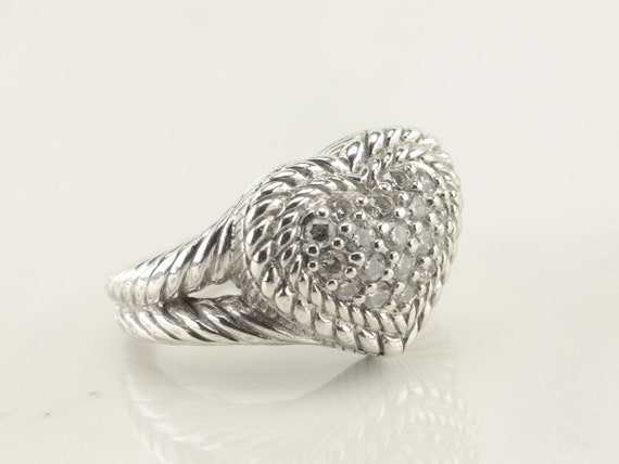 Vintage Judith Ripka Sterling Silver Ring Cubic Zirco… - Gem