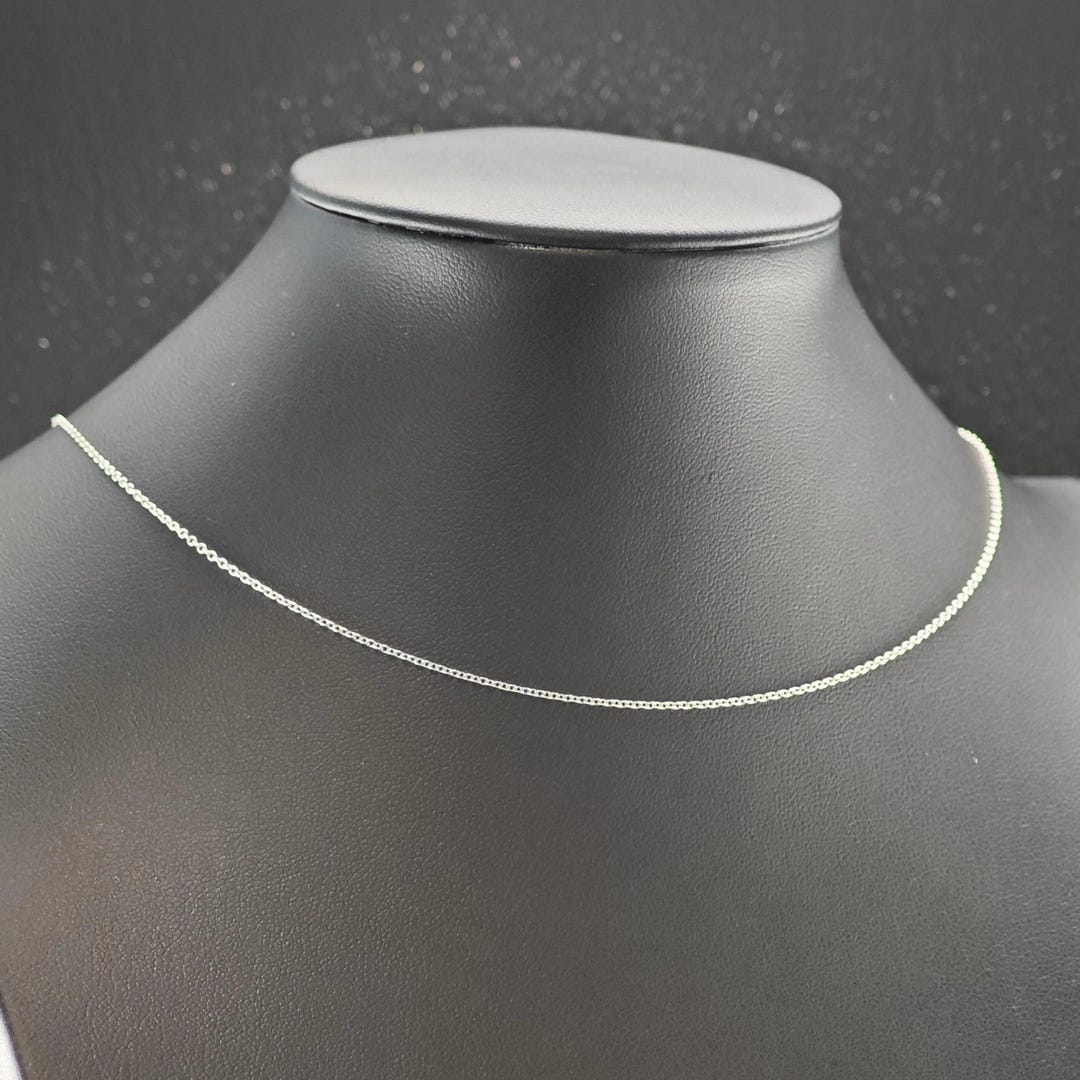 Sterling Silver Minimalist 1mm Cable Chain Necklace 20