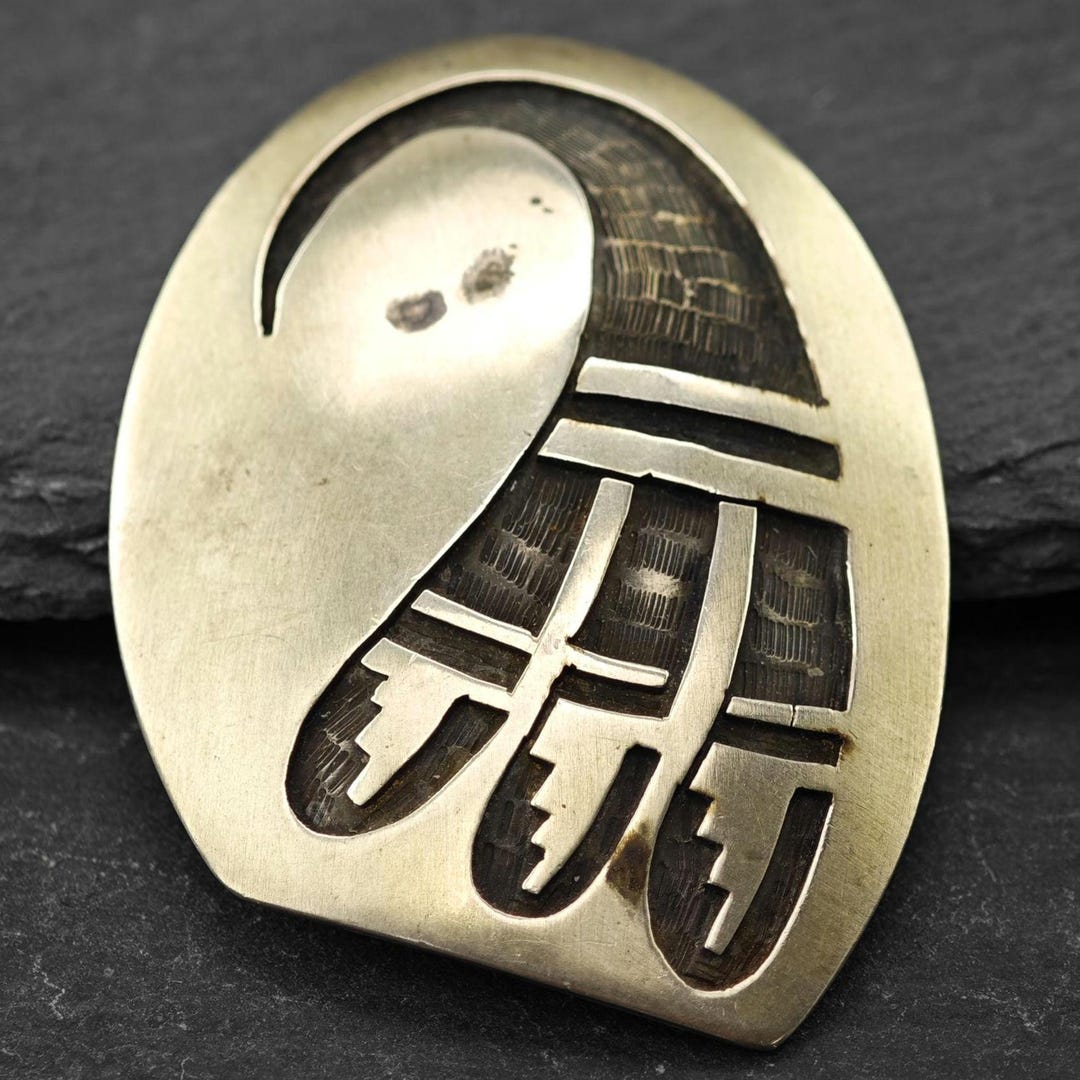 Vintage Hopi, Overlay Sterling Silver Pendant - Etsy