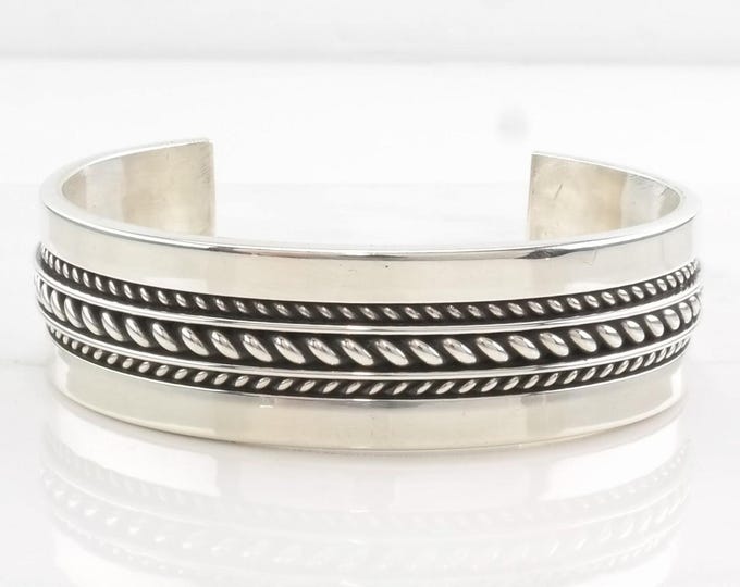 Tom Hawk Cuff Bracelet Navajo Sterling Silver Braided Rope - Etsy