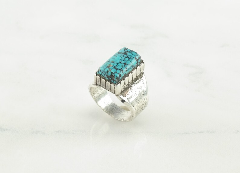 John Shopteese Silver Ring Cloud Mountain Turquoise Sterling - Etsy