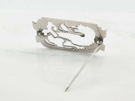 Vintage Cartier Sterling Silver Dragon Brooch - Gem
