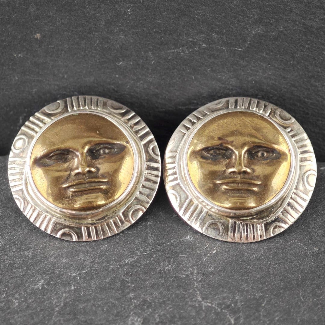 Tabra Sterling Silver Aztec Sun Stud Earrings - Etsy