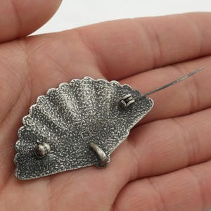 Vintage Floral Fan Brooch Pendant Art Deco Style Sterling Silver - Etsy