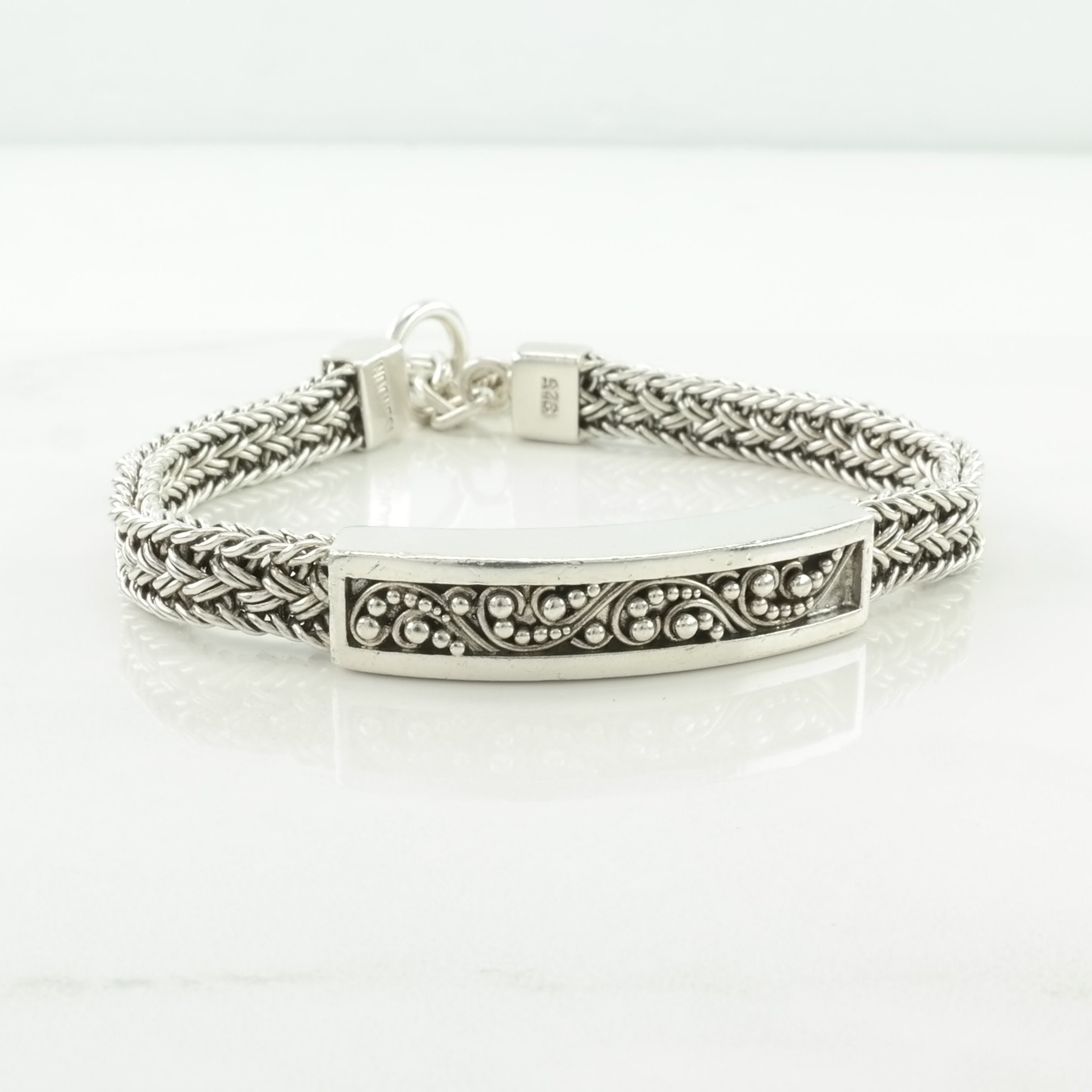 Lois Hill Sterling Silver T bar Bracelet Scroll Toggle Clasp Etsy
