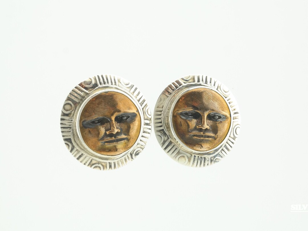 Tabra Sterling Silver Aztec Sun Stud Earrings - Etsy
