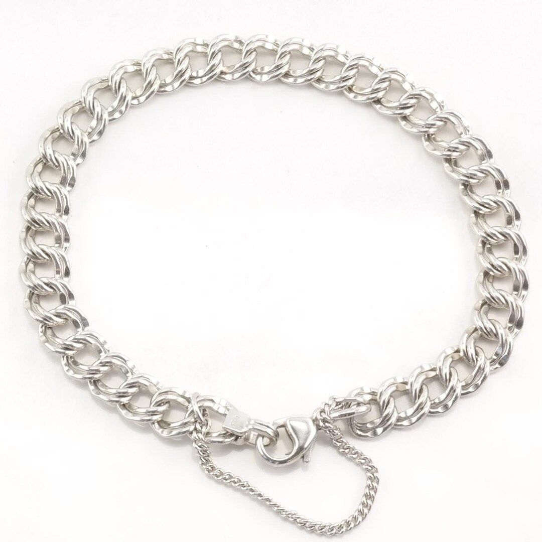 James Avery Sterling Silver Link Bracelet Double Curb Charm Etsy