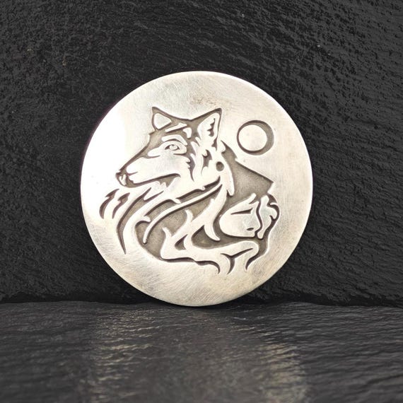 MAG, Jeanne Gamble Wolf, Moon Overlay Brooch/Pendant … - Gem