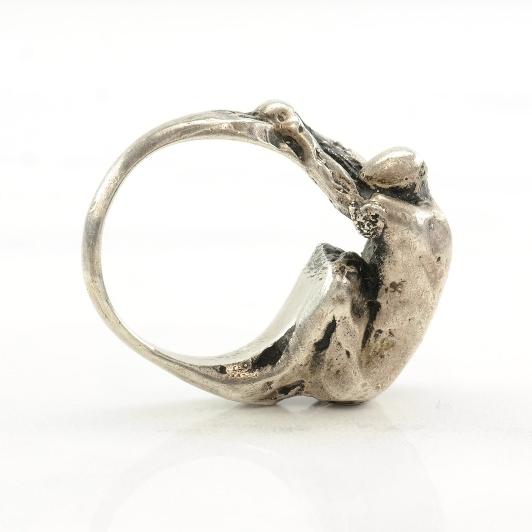 Vintage Abstract Silver Ring Human Form Figure Sterling Size 6 - Etsy