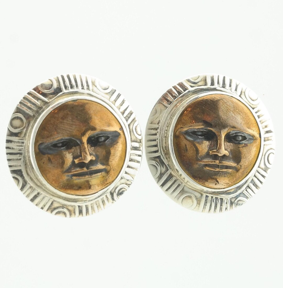 Tabra Sterling Silver Aztec Sun Stud Earrings - Etsy